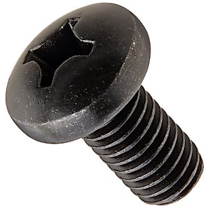 Small Parts Steel Pan Head Machine Screw, Black Oxide Finish, Meets ASME B18.6.3, #2 Phillips Drive, #10-24 Thread Size, 5/8" Length, Fully Threaded, Import (Pack of 100)