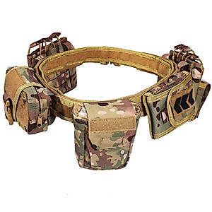 YAKEDA Tactical Duty Law Enforcement Police Utility Belt With Pouches 7 in 1 (CP)