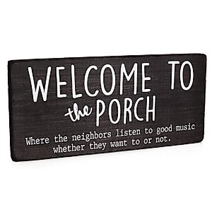 Welcome to Our Porch Signs for Front Porch Decor Farmhouse - Back Door Porch Sign - Modern Rustic Outdoor Hanging Wood Decorations and Accessories for Home