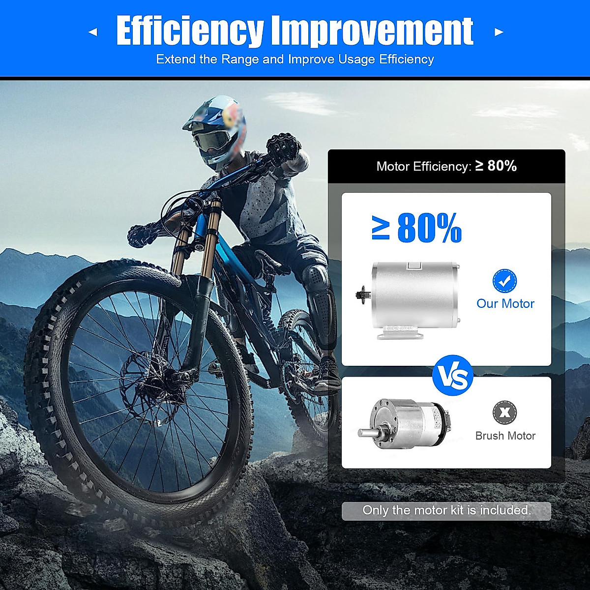 BANLICALI Bike Motor Kit, 3000W Brush-Less Motor Kit with Controller, Chain Ring and Throttle, for Electric Scooter E Bike Engine Motorcycle DIY Part Conversion Kit 48-72V 4900rpm