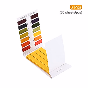 PATIKIL PH Test Strips 1-14, 3 Pack 240 Indicator Papers Litmus Tester for Water Food Soil Alkaline Acid Testing