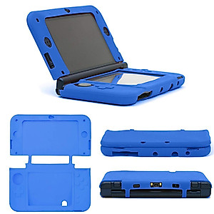 RDFJ New 3DS XL Protector Anti-Scratch Hard Case Sillicon Case Accessories for New 3DS XL (White)