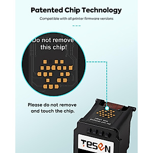 TESEN 67XL Remanufactured 67XL Ink Cartridge Replacement for HP 67XL 67 XL Use with HP Envy 6030 6034 6075 DeskJet 1255 2723 2755 Plus 4122 4140 Printer Ink (2 Pack, 1 Black+1 Color)