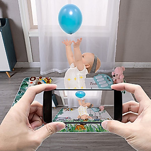 vmaisi Baby Milestone Blanket Gifts - Newborn Boy & Girl Monthly Year Infant Growth Blankets Nursery Swaddling Blankets (Green Animals, Double Printed)