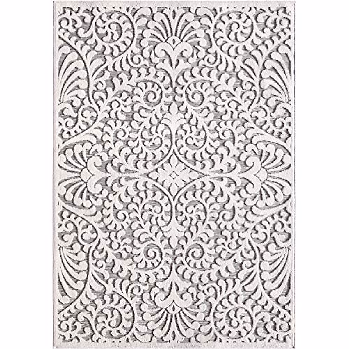 My Texas House by Orian Bluebonnets Area Rug, 7'9" x 10'10", Natural Gray