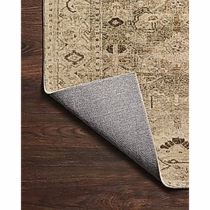 Loloi II Margot Collection MAT-04 Antique / Green 7'-6" x 9'-6", 3.8" Thick, Area Rug, feat.CloudPile, Soft, Durable, Printed, Medallion, Low Pile, Non-Shedding, Easy Clean, Living Room Rug