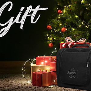 SCAVATA Large Hat Bag for Baseball Caps, Hat Organizer Bag for Traveling & Moving, Storing Snapback Cap, Portable Hat Carrier Holder Case for 20-24 Caps (Black)