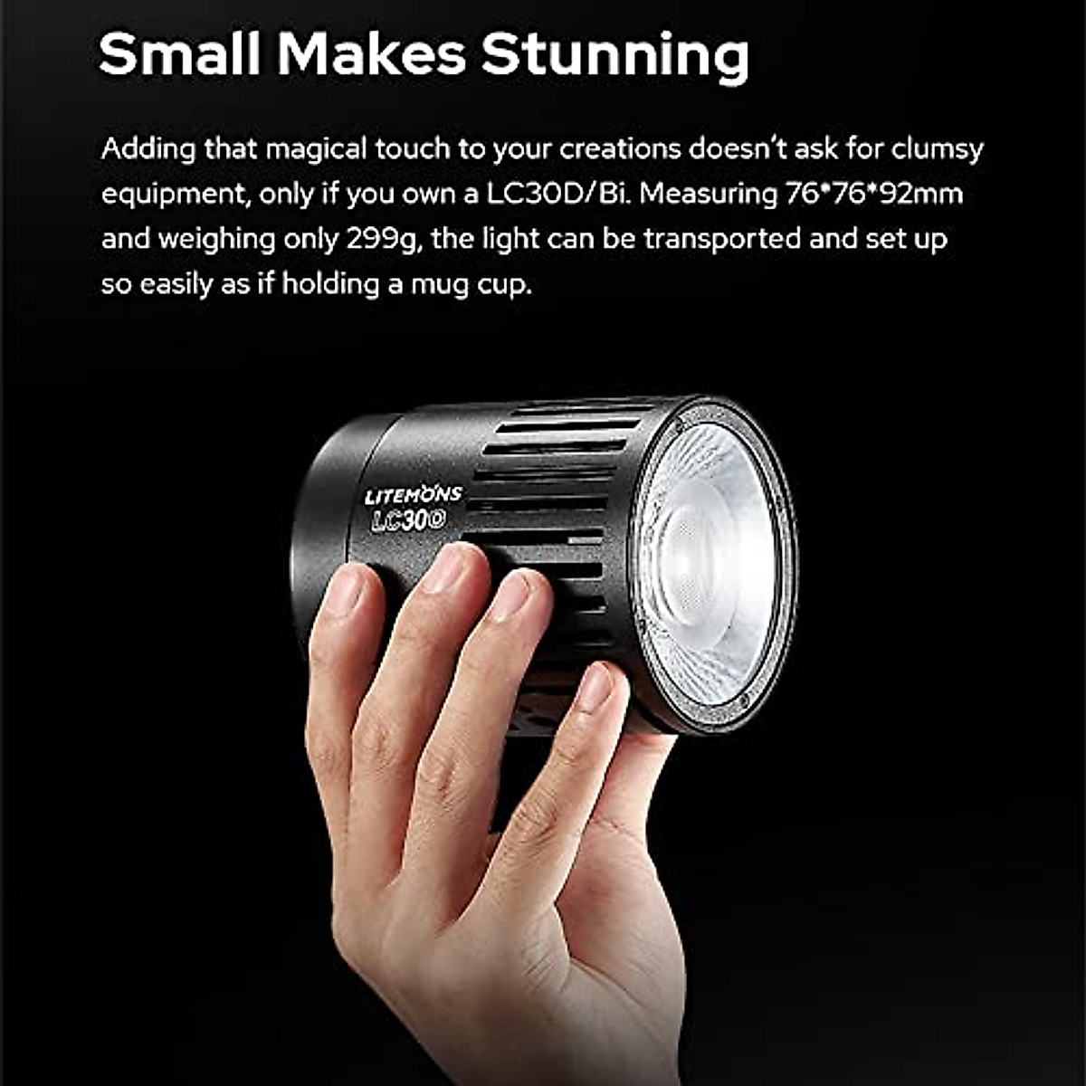 Godox LC30D Litemons Tabletop LED Light, 33w 5600K CRI 95+/TLCl 96+ Daylight Video Light, 8 Preset Lighting FX Effects