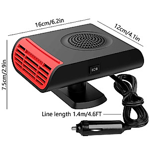UMUACCAN Car Heater,2024 New Upgrade 12V 150W Car Heater,Portable Car Heater and Defroster,Car Heater that Plugs Into Cigarette Lighter,Window Defroster for Car, SUV, Trucks
