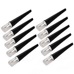 Liquid Bottle, 10pcs Eyelash Growth Liquid Bottle, Refillable Transparent Empty Eyeliner Tubes with Black Cover for Cosmetic 5ml