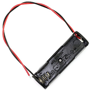 E-outstanding 10PCS Single AA Battery Holder Case with Wire Connections Black 1.5V