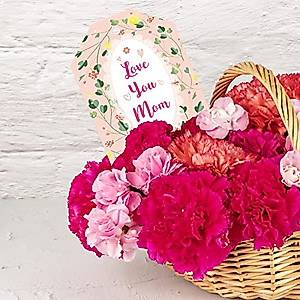 Mother's Day Gift Tags Happy Mother's Day Gift Wrapping Labels 60Pcs with 33ft Strings