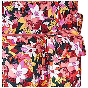 Vera Bradley Women's Cotton Utility Tote Bag, Rosa Floral - Recycled Cotton, One Size