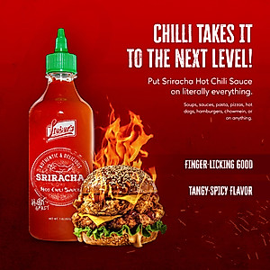 Lieber's Sriracha Hot Chili Sauce, Authentic And Delicious, Non-GMO, No MSG, Gluten-free, Cholesterol-free, and Vegan, NET WT. 1 lb (454g)