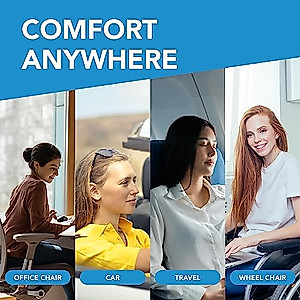 kingphenix Wedge Car Seat Cushion: Memory Foam Truck Seat Cushion for Car Seat Driver - Sciatica and Back Pain Relief - Enhancing Driving Comfort -Black