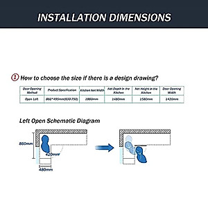 Blind Corner Cabinet Pull Out for More Than 860mm Cabinet Swing Left Pull Out Kitchen Cabinet Shelf Organizer with Soft Close And 2 Tiers Swing Tray, Left Open
