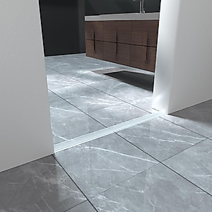 39 Inch Collapsible Shower Threshold Water Dam Barrier,Self Adhesive Silicone Shower Water Bathtub Splash Guard Bathroom Kitchen Water Stopper Blocker for Dry and Wet Separation Seal Strip Edge Trim