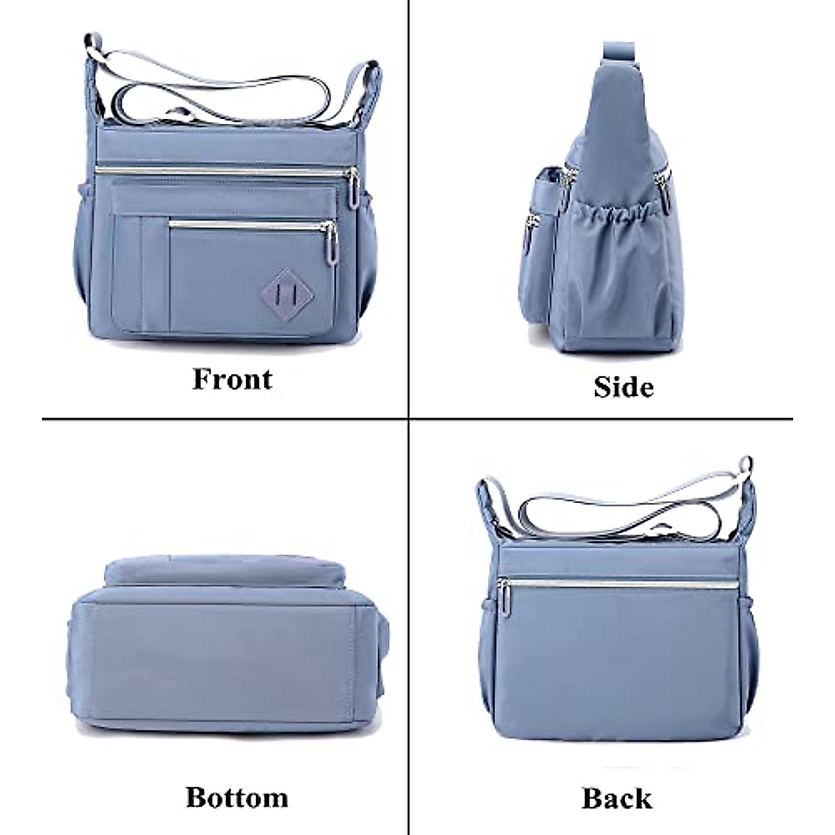 BASICPOWER Crossbody Bag Purse for Women, Multiple Pockets Lightweight Waterproof Shoulder Bags Travel Tote Handbag