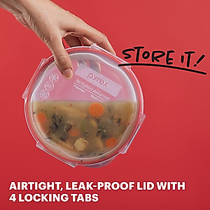 Pyrex Freshlock 14-Piece Mixed Size Glass Food Storage Meal Prep Container Set, Airtight & Leakproof With Locking Lids, For Lunch and Meal Prep, Microwave, Freezer & Dishwasher Safe