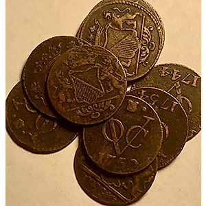 AN 1723-1793 Dutch Indies Trading Company Pirate Era Coins G+