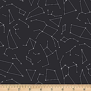 Art Gallery Fabrics Art Gallery Stargazer Connect The Stars Fabric, Black