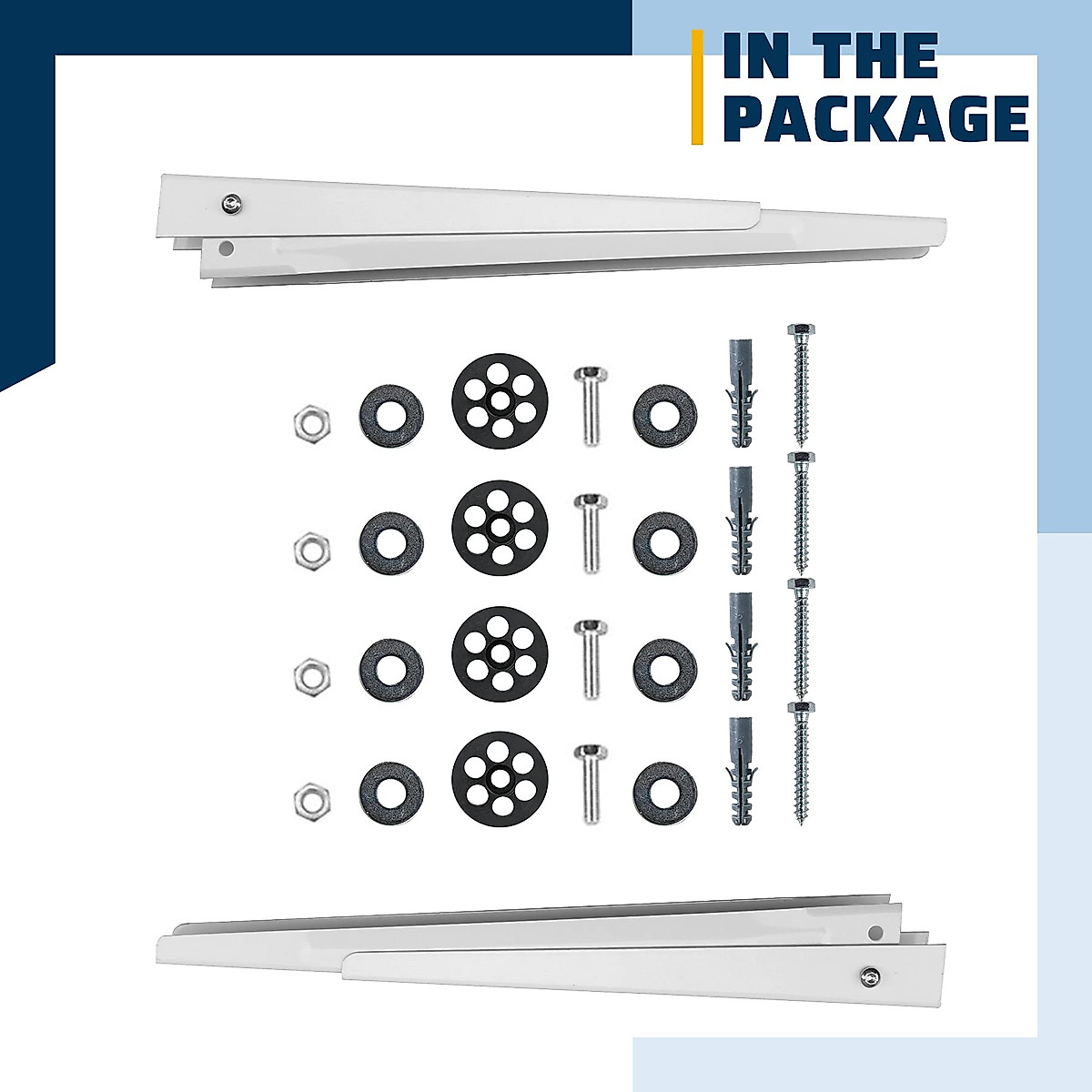 Pearwow Mini Split Wall Mounting Bracket for 9000-18000 BTU Universal Ductless Air Conditioner Heat Pump Systems,Compressors,Condenser Units,Support up to 280lbs