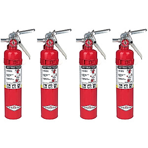 Amerex B417 2.5 ABC Dry Chemical Fire Extinguisher, with Wall Bracket, 4 Pack