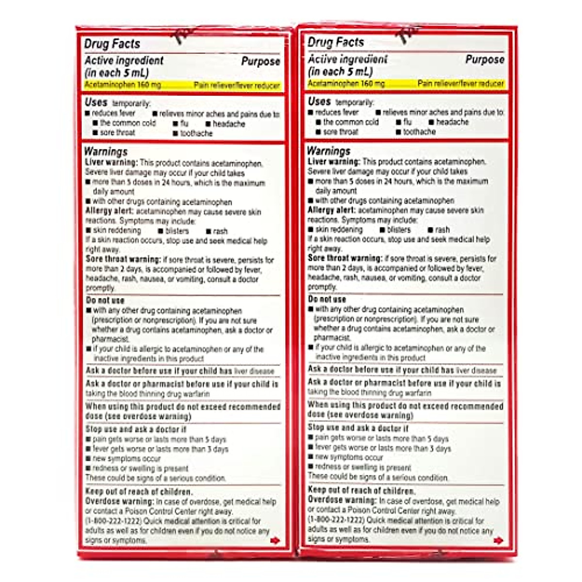 Children's Tylenol Grape Splash Flavored Liquid, 4 Fl. oz, 2 pk. (pack of 2)