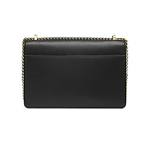 DKNY womens Dkny Elissa Lg Shoulder Bag, Black/Gold, One Size US