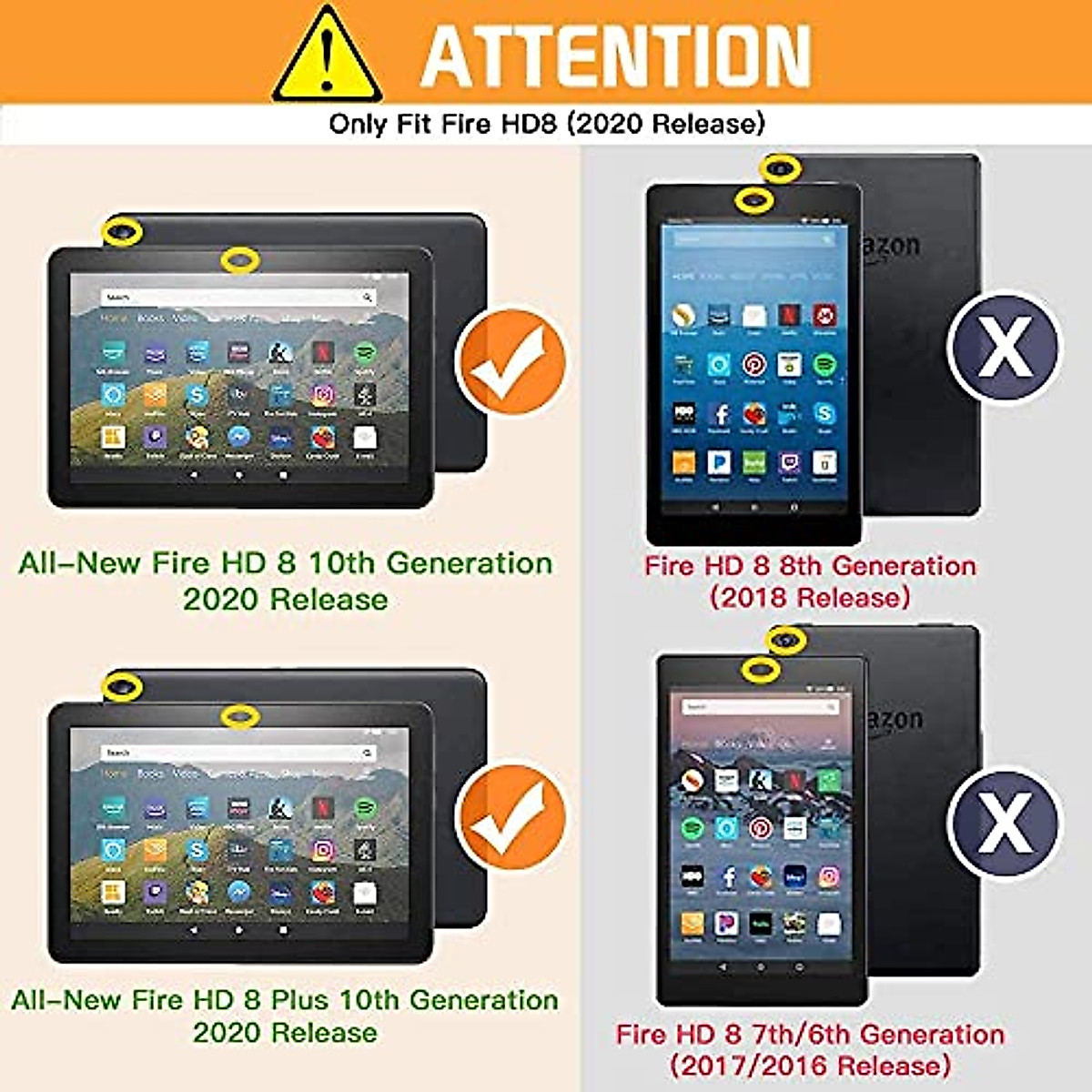 Case for All-New Amazon Fire HD 8 Tablet 2020 & Fire HD 8 Plus (10th Generation, 2020 Release), Multi-Angle View Adjustable Stand Auto Wake/Slee,Cowhide Farm Animal Skin Leopard Brown Cow