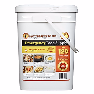 Ultimate 120-Serving Emergency Meal Kit | 25-Year Shelf Life | High-Calorie Survival Food Made in USA