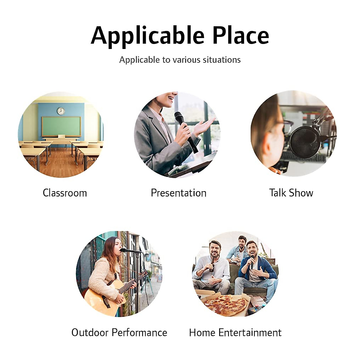 CAROL GS-57 Cardioid Dynamic Vocal Microphone w/ 14.8ft XLR to 1/4"(6.35mm) Cable, for Presentation & Home Studio, Stage, Shock Absorber Effects, Compatible with Amplifier