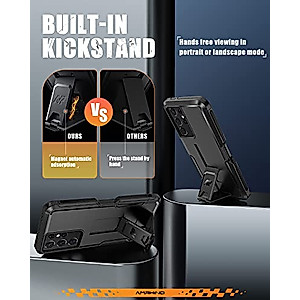 AMRHINO for Samsung Galaxy S21 Ultra Case with Built-in Screen Protector & Kickstand & S Pen Holder & Rugged Belt-Clip, Full-Body Heavy Duty Phone Case for Samsung S21 Ultra 5G 6.8 inch, Black