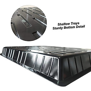 RooTrimmer Grow-Green 10-Pack Microgreen Seed Starter Grow Trays for Seedlings, Shallow Seeding Germination Flats Non Standard 1015 Tray no Holes Plant Sprouter Propogation Tray