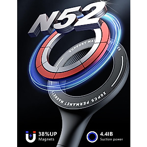 Holdersafe Fits Magsafe Car Mount for iPhone: [20 Powerful Magnets] Magnetic Air Vent Phone Holder [1080° Adjustable] Compatible iPhone 15 14 13 12 Pro Plus Max Mini & MagSafe Case & All Cell Phones