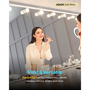 Sunco G25 LED Light Bulbs, Vanity Globe Bathroom Light Bulb, 450 LM, 3000K Warm White, 6W (40W Equivalent), Dimmable Mirror Vanity Decorative Bulb, E26 Base UL 4 Pack