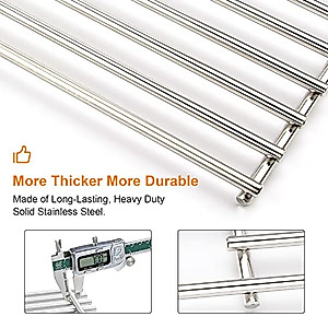 Utheer 17 inch Cooking Grates for Home Depot Nexgrill 720-0830H, 720-0830D, 720-0783E, 720-0783C, Grill Replacement Parts for Uniflame, Kenmore Gas Grills, Stainless Steel Cooking Grids, 2 Pack