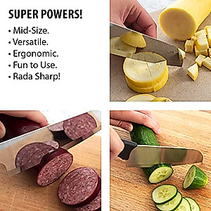 Rada Cutlery Anthem Series Cook’s Knife Stainless Steel Blade with Ergonomic Black Resin Handle, 12 Inches