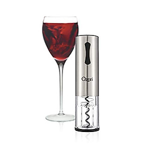 Ozeri Travel Series USB Rechargeable Electric Wine Bottle Opener, Stainless Steel