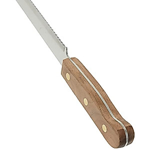 Chicago Cutlery 10-Inch Serrated Bread Knife with Sharp Stainless Steel Blade for Slicing, Cutting, and Scoring Bread, Walnut Tradition Wood Handle Kitchen Knife
