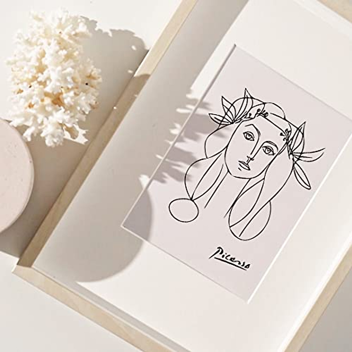 Wall Art Print Picasso Portrait of Francoise Gilot Art Print | Pablo Picasso Woman Sketch, Picasso Lithograph Line Drawing, Vintage Exhibition Poster #PP23 11x17 Inches