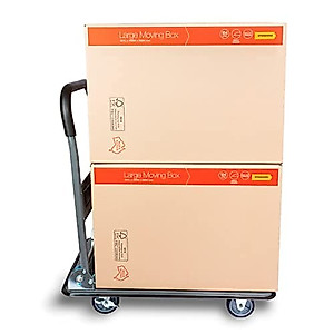 TITANT Push Cart Dolly - Foldable Cart with Wheels (330 lbs Weight Capacity) Dolly Cart with 360° Swivel Braked Wheels - Foldable Platform Hand Truck for Easy Storage