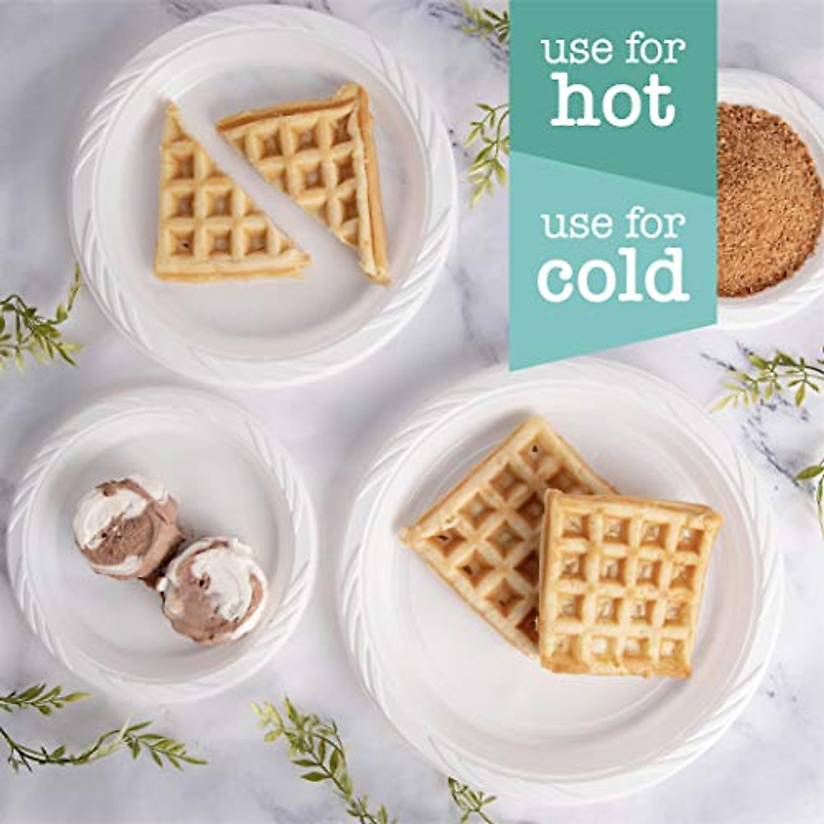 PLASTICPRO 200 Count Disposable 9 Inch White Plastic Dinner Plates large