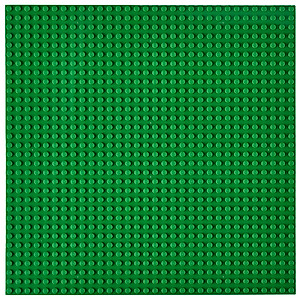 Strictly Briks Compatible with Lego Large Classic Stackable Baseplates, for Building Bricks, Bases for Tables, Mats, and More, 100% Compatible with All Major Brands, Green, 1 Piece, 10x10 Inches