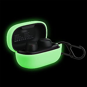 Green Protective Case Replacement for TOZO A1 Mini Earbuds, Silicone Cover Glow in Dark- LEFXMOPHY