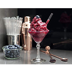 HALM Glass Straws - 6 Reusable 6 inch clear Drinking Straws short + Plastic-Free Cleaning Brush - Made in Germany - Dishwasher Safe - Eco-Friendly - Perfect for Tumbler