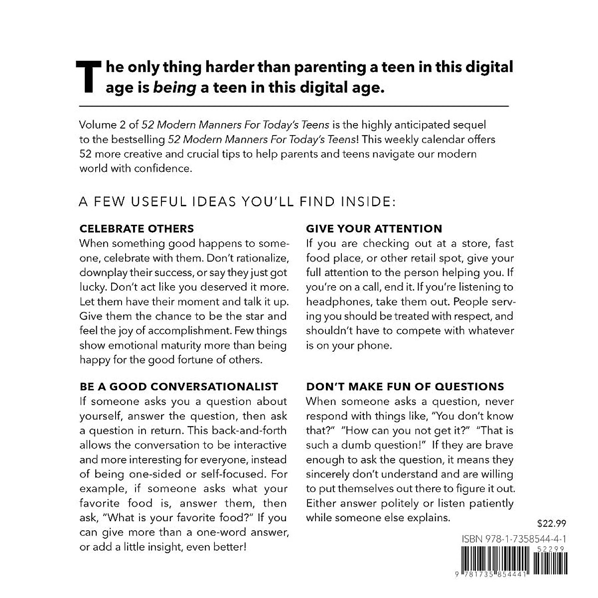 52 Modern Manners for Today's Teens Vol. 2