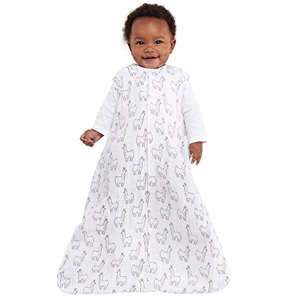 Halo 100% Cotton Muslin Sleepsack Wearable Blanket, Llama Print, Medium