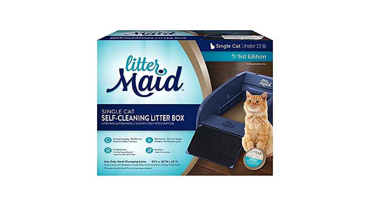 LitterMaid Single Cat Self-Cleaning Litter Box - Blue