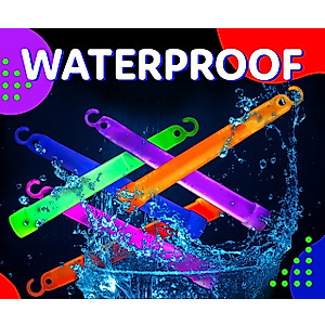 PartySticks Glow Sticks Party Supplies for Kids and Adults (25pk Assorted) - 6 Inch Bulk Glow Light Up Sticks Party Favors, Glow in the Dark Party Decorations, Waterproof Nontoxic Glow Necklaces